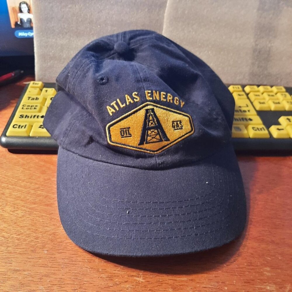 New ! Vintage Atlas Energy Gold Logo Embroiled Baseba… - Gem